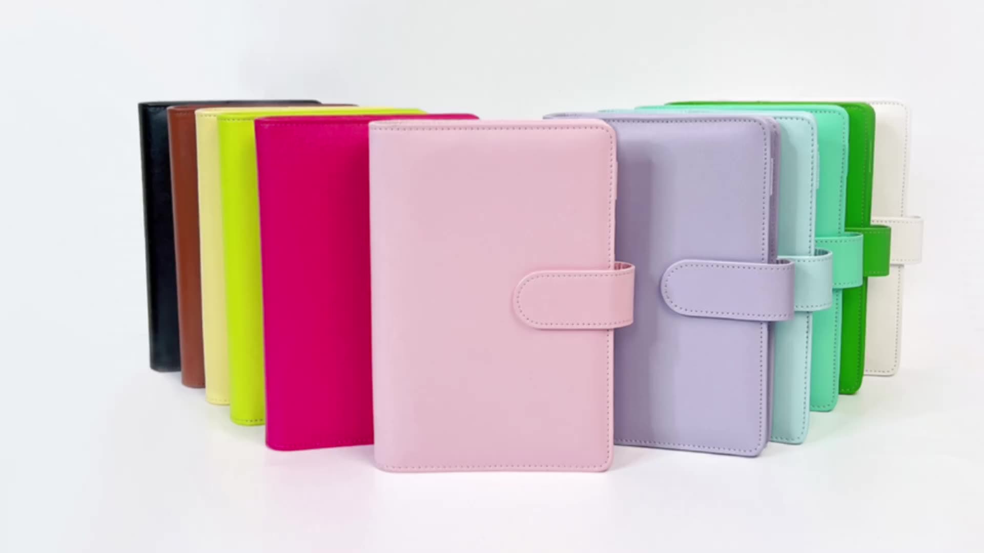 A5 6 Metal Leather Notebooks Ring Six Holes Pu A6 Leather Ring Binder ...