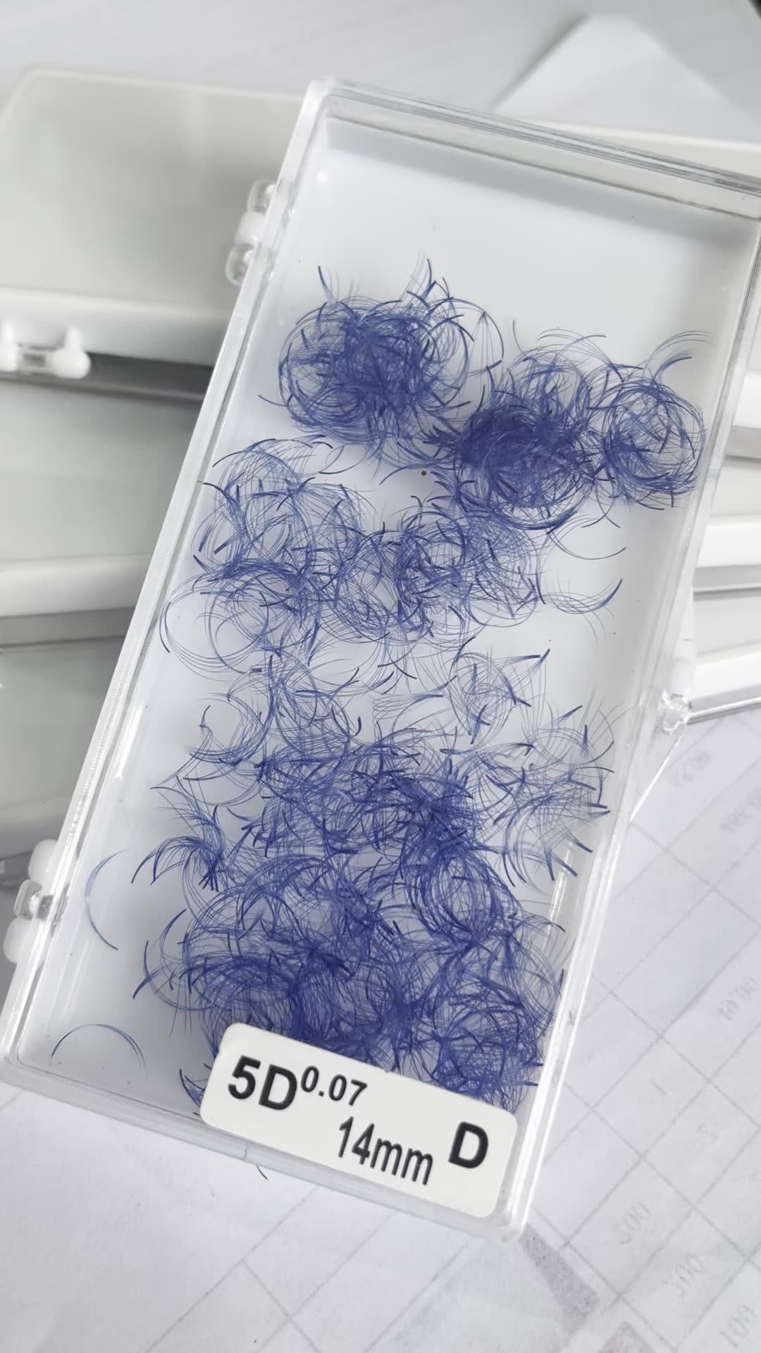 Premium Blue Color Eyelash Extension Blue Silk Lash Colored Eyelash ...