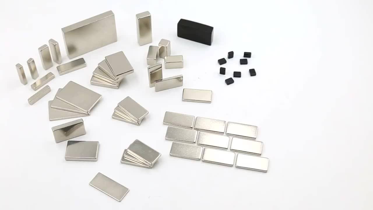N35 N42 N50 N52 Neodymium Block Magnet Galvanized Super Strong ...