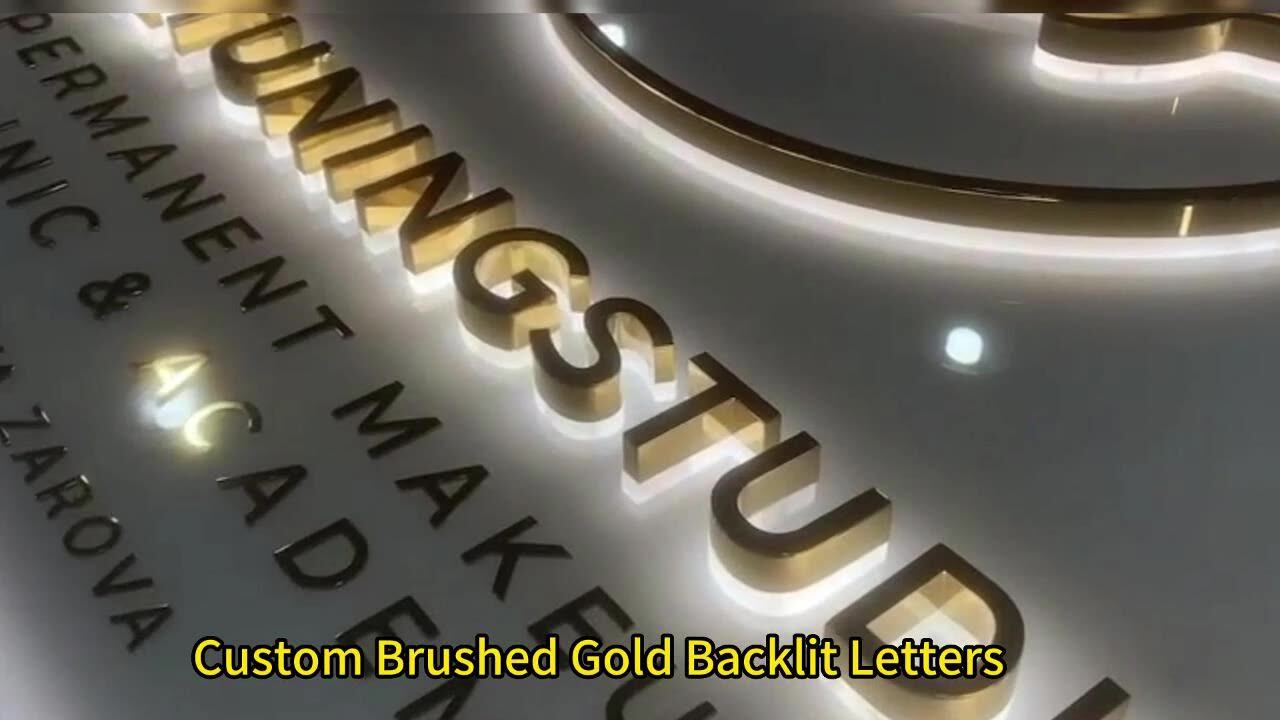 Custom Gold 3d Letter Shop Signboard Signage Backlit Building Business ...
