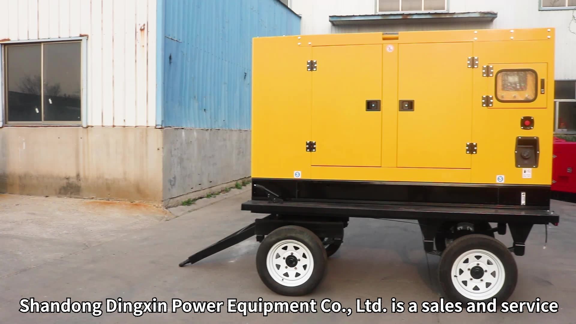 Trailer Silent Diesel Generator 35kva 50kw 80kw 100kva 150kw 200kva Roadworthy Portable ...