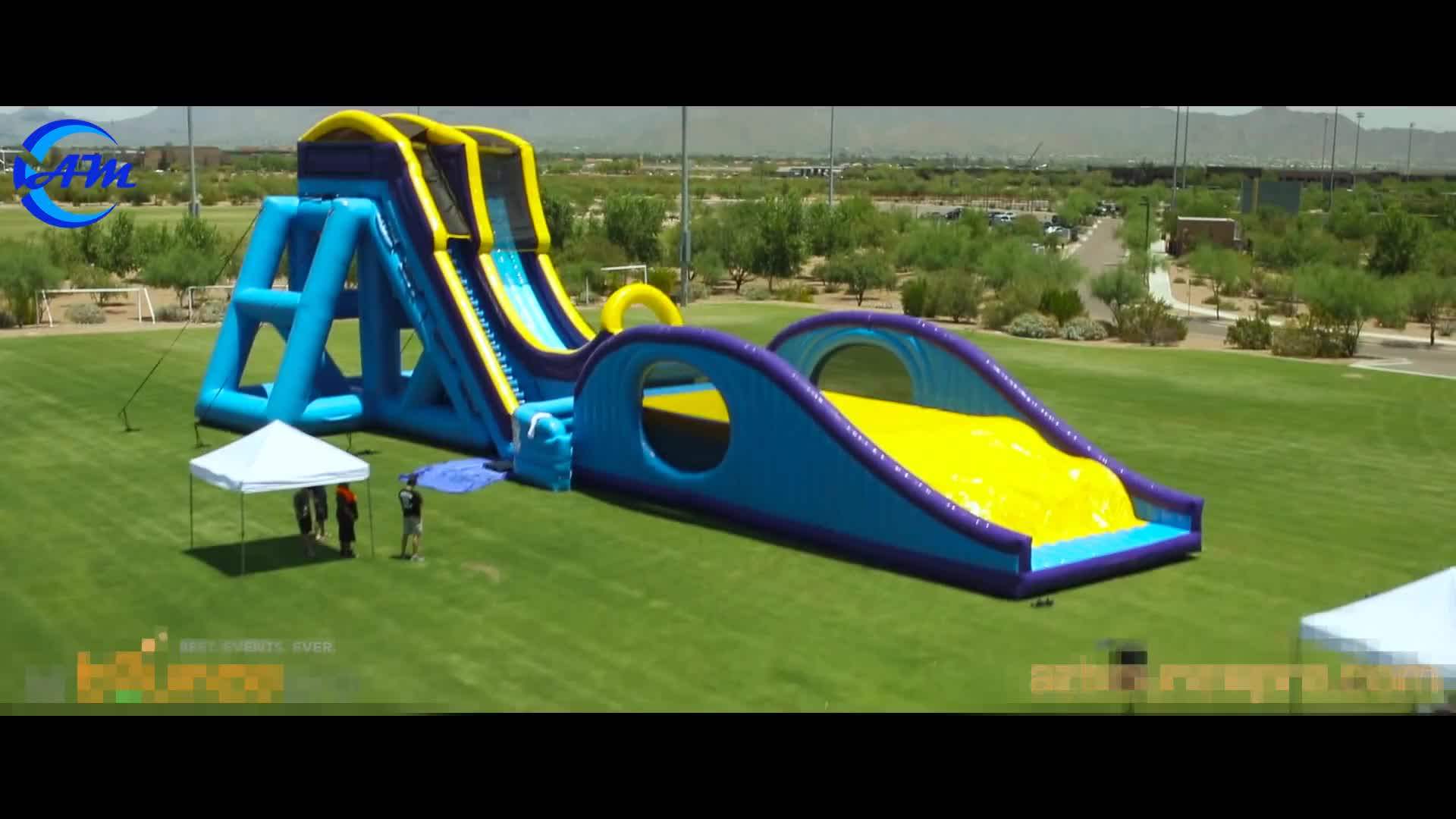 Commercial Adult Size Bounce Round Inflatable Fly Water Slides And ...