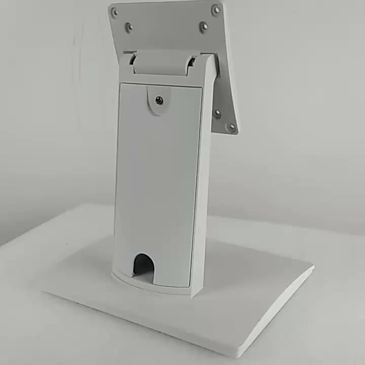Adjustable Lcd Mount Folding Metal Desk Pos Stand With Vesa Hole - Buy ...