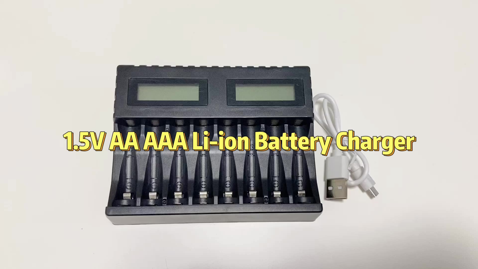 Pujimax Smart 1.5v Lithium Ion Battery Charger Aa Aaa Rechargeable Battery Charger 8 Slots 1.5v ...