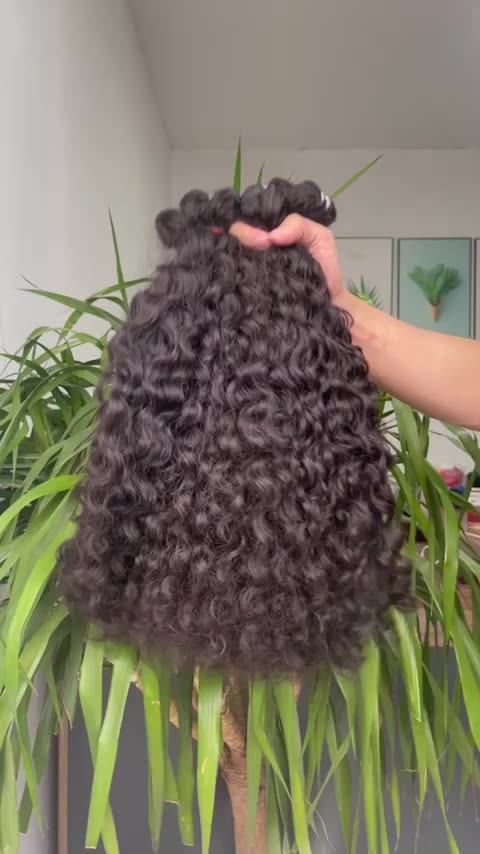Grade 12a Super Double Drawn Curly Hair Bundles,Human Hair Extensions Best Quality Vietnamese ...
