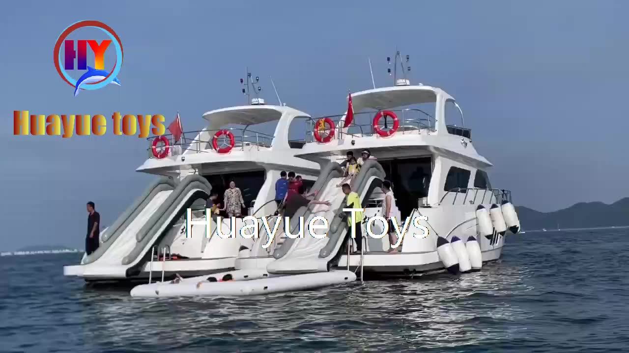 Customized Cruiser Water Park Slide Boat Slide Inflatable Yacht ...
