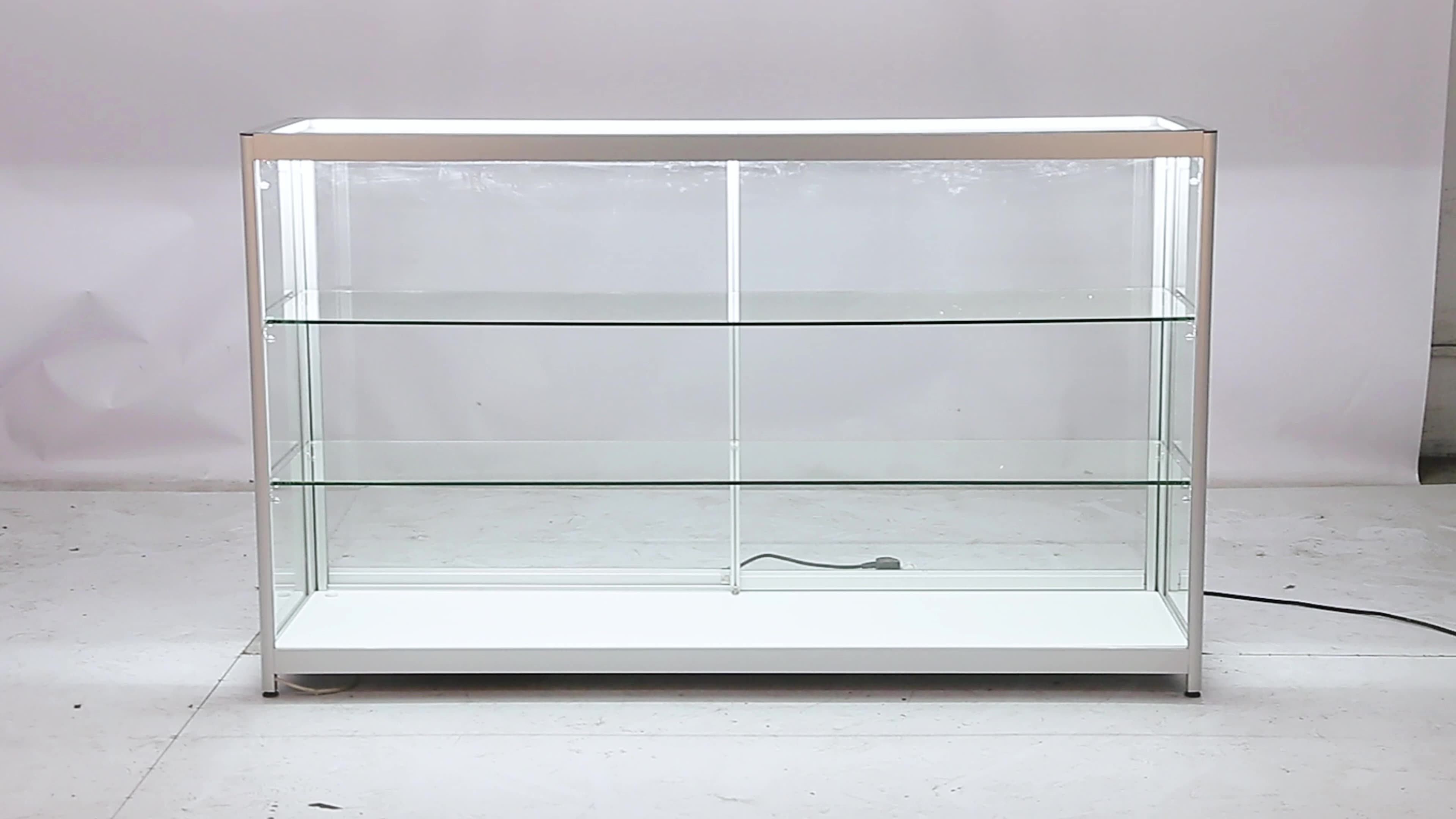 Modern Tobacco Shop Design Led Showcase Rack Smoke Store Slat Wall ...