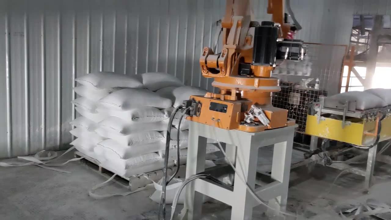 High Efficiency Packaging Line Handling Robots Polypropylene Bag Carton ...