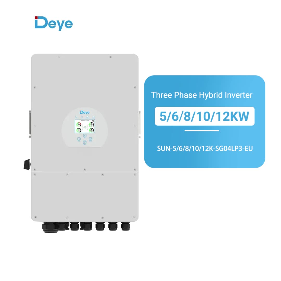 Deye Three Phase Hybrid Solar Inverter 5kw 6kw 8kw 10kw 12kw Solar Power Inverters Cheap Price ...
