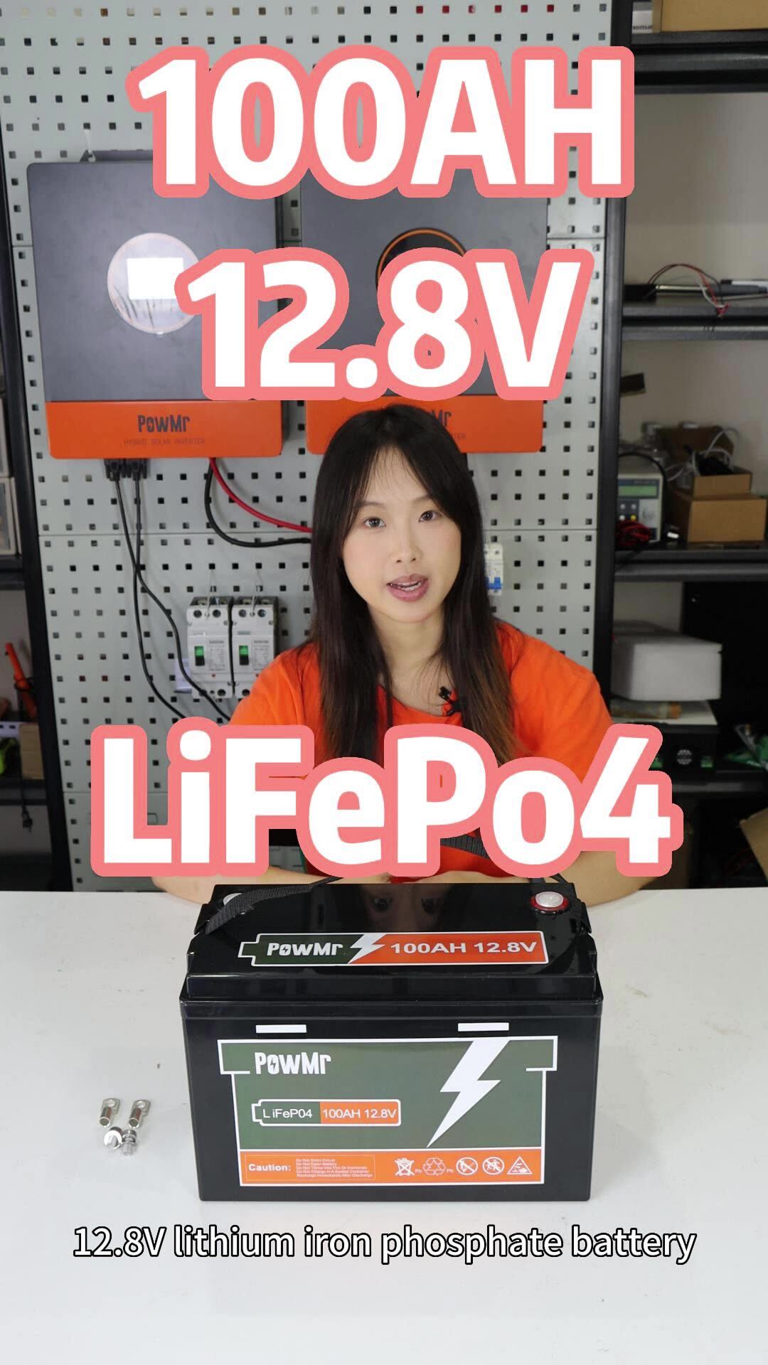 Powmr Energy Storage 100ah 12.8v Lithium Ion Battery Supports 4 In ...