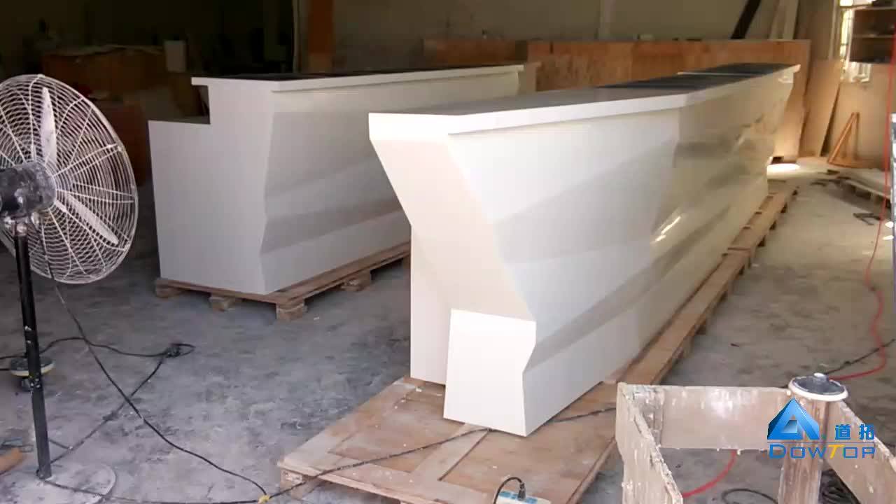 Modern Black Marble Glowing Led Counter Top Bar Counter Designs For ...