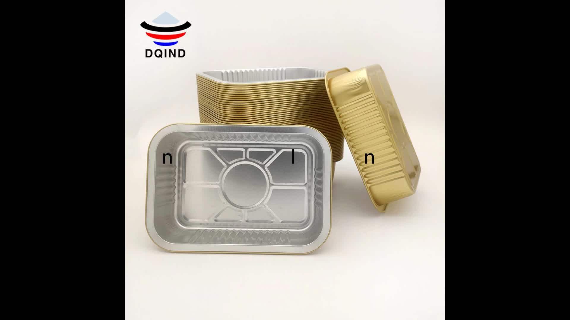 1000ml Black Gold Disposable Smooth Wall Aluminum Foil Food Container ...