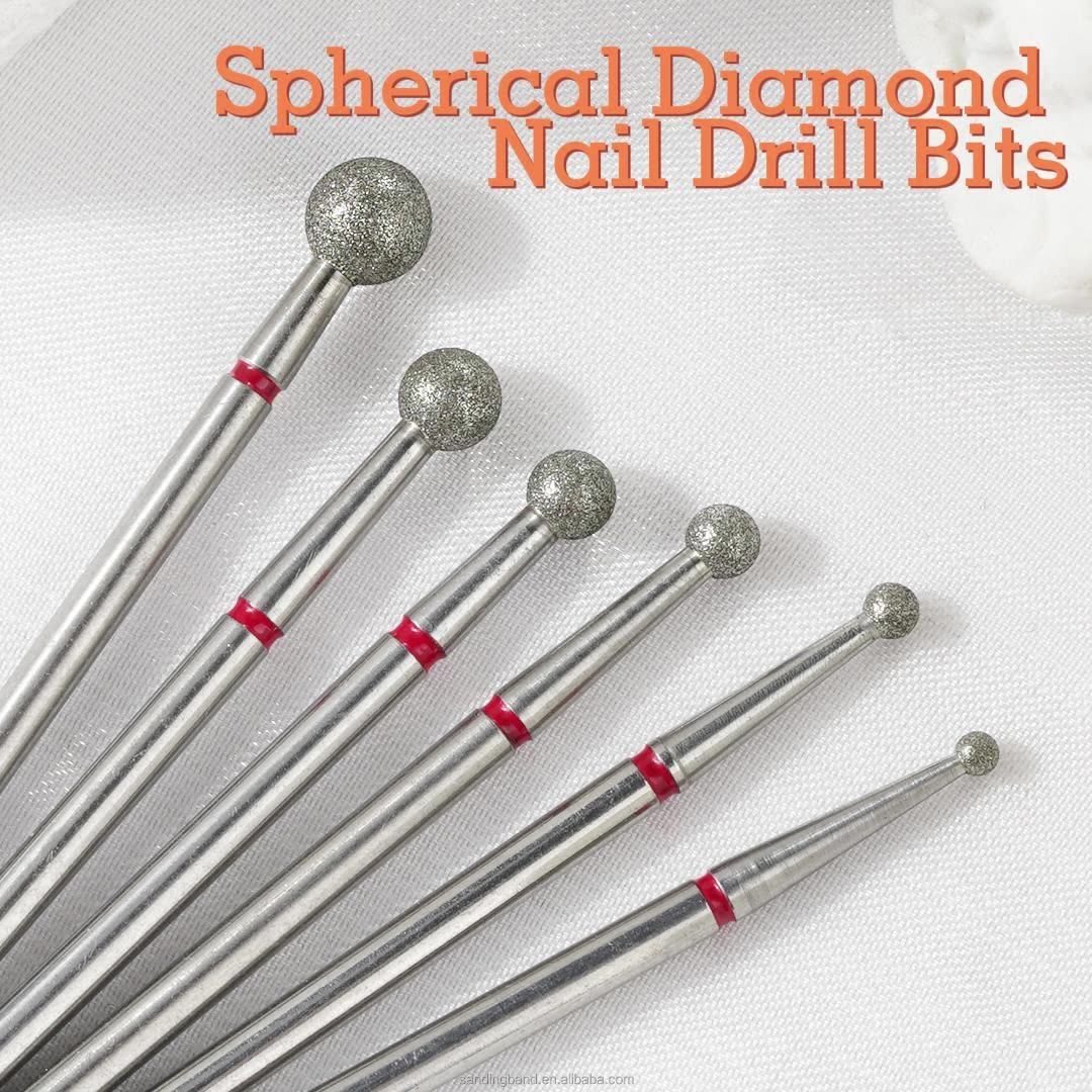 Best Quality Spherical Diamond Nail Drill Bits Ball Shape Cuticle ...