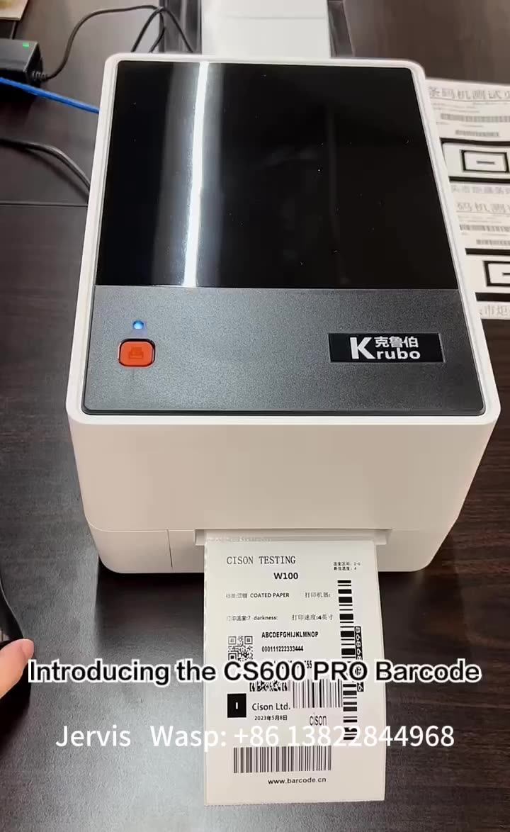 Cs600 Pro Barcode Printer Usb Interface Thermal Print Ttr Labels 300 ...