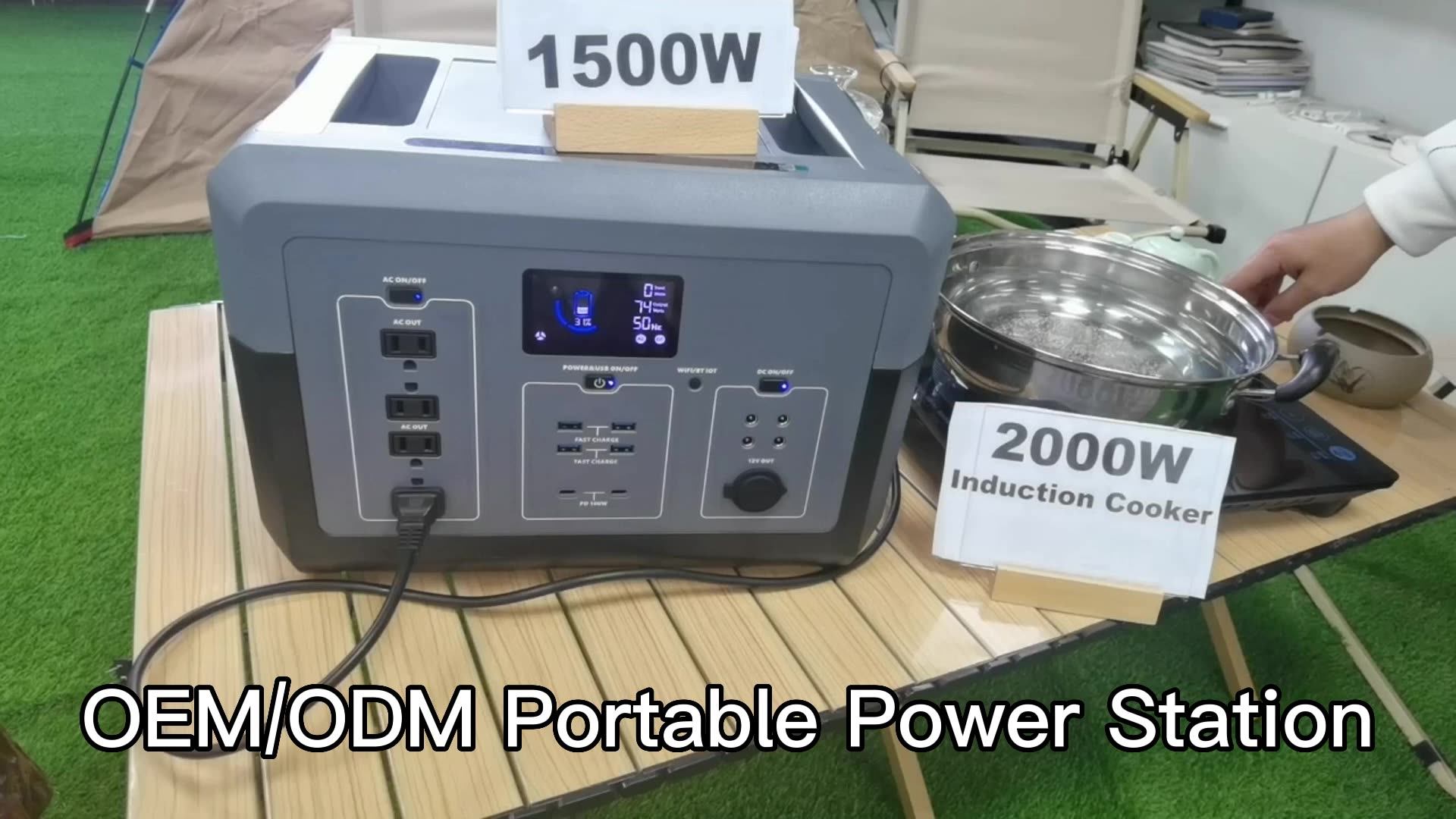 1500w Emergency Portable Power Station 110v 220v Pd100w Qc3.0 Charge ...