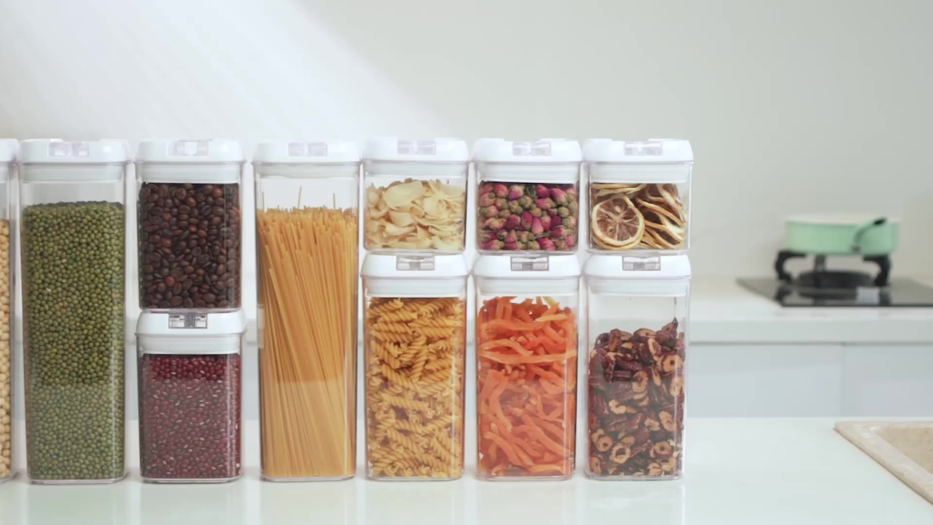 7 Piece Airtight Stackable Food Containers Fridge Plastic Organizer ...