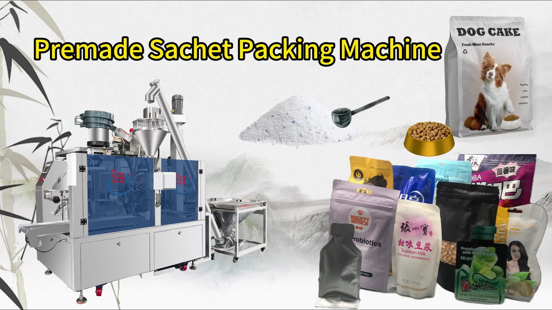 Fully Automatic Sachet Packaging Machine Powder Detergent Powder ...
