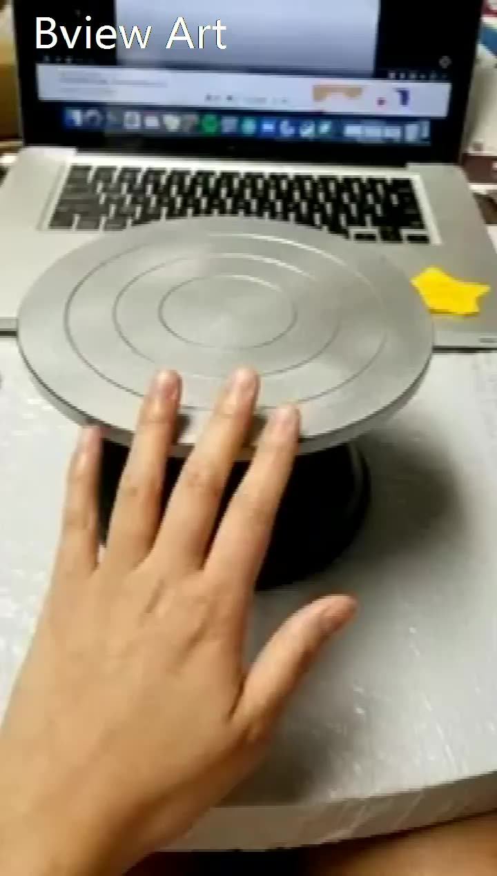Meja Putar Konstruksi Logam Penuh,Roda Tanah Liat Diameter 7 Inci ...