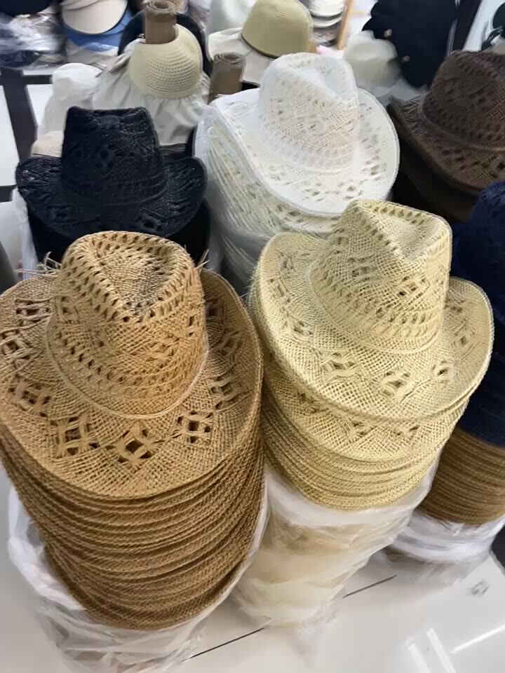 Wholesale Straw Cowboy Hat With Tassels Decoration Ethnic Style Western ...
