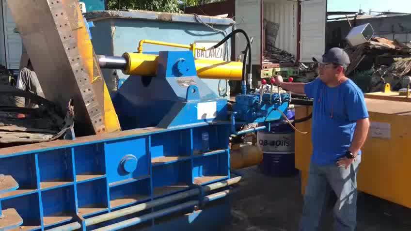 Mobile Hydraulic Aluminum Can Scrap Metal Press Compactor Baler Machine ...