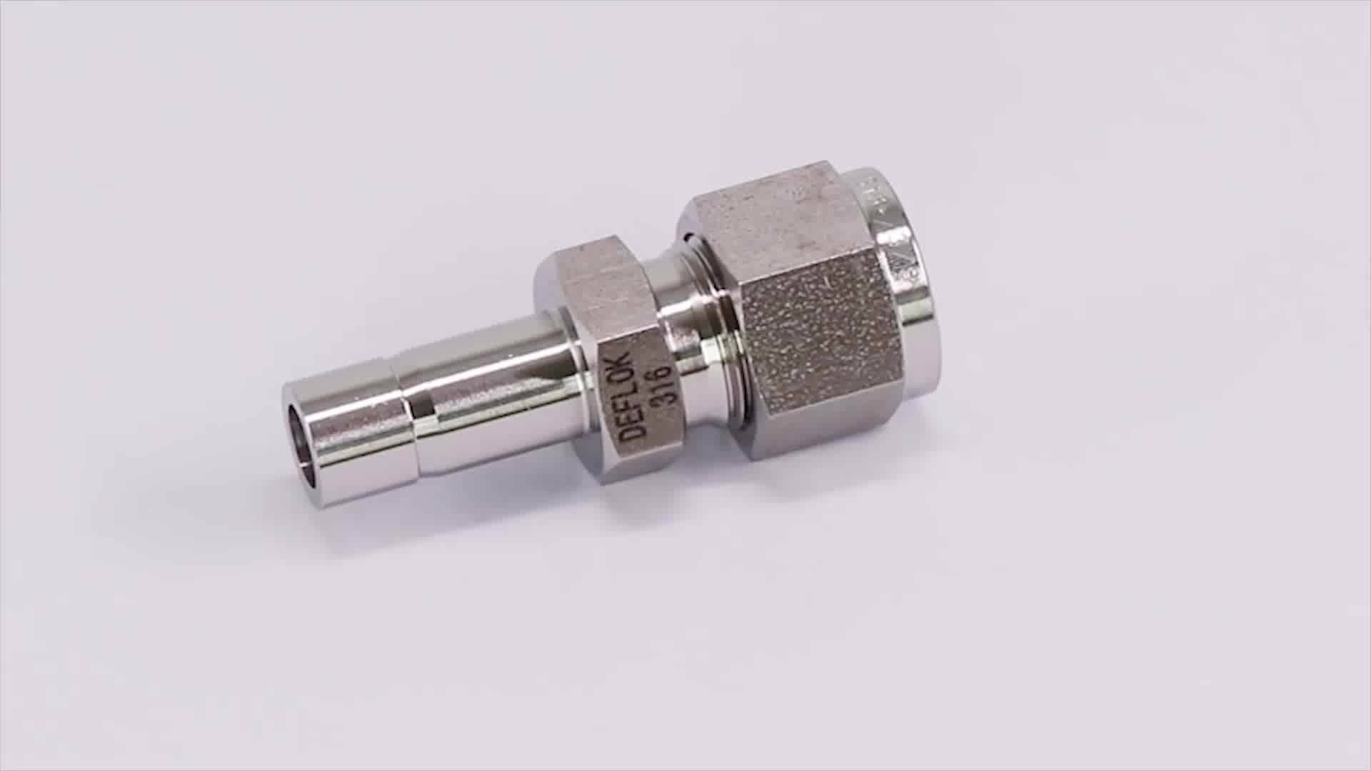 Stainless Steel High Pressure 6000 Psi Tube Fittings Double Ferrule ...