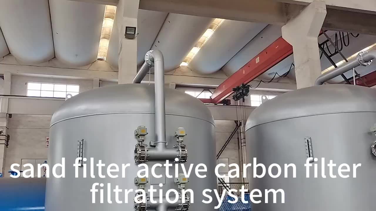 Seawater Quartz Sand Filter System Carbon Steel Industrial Pressure ...