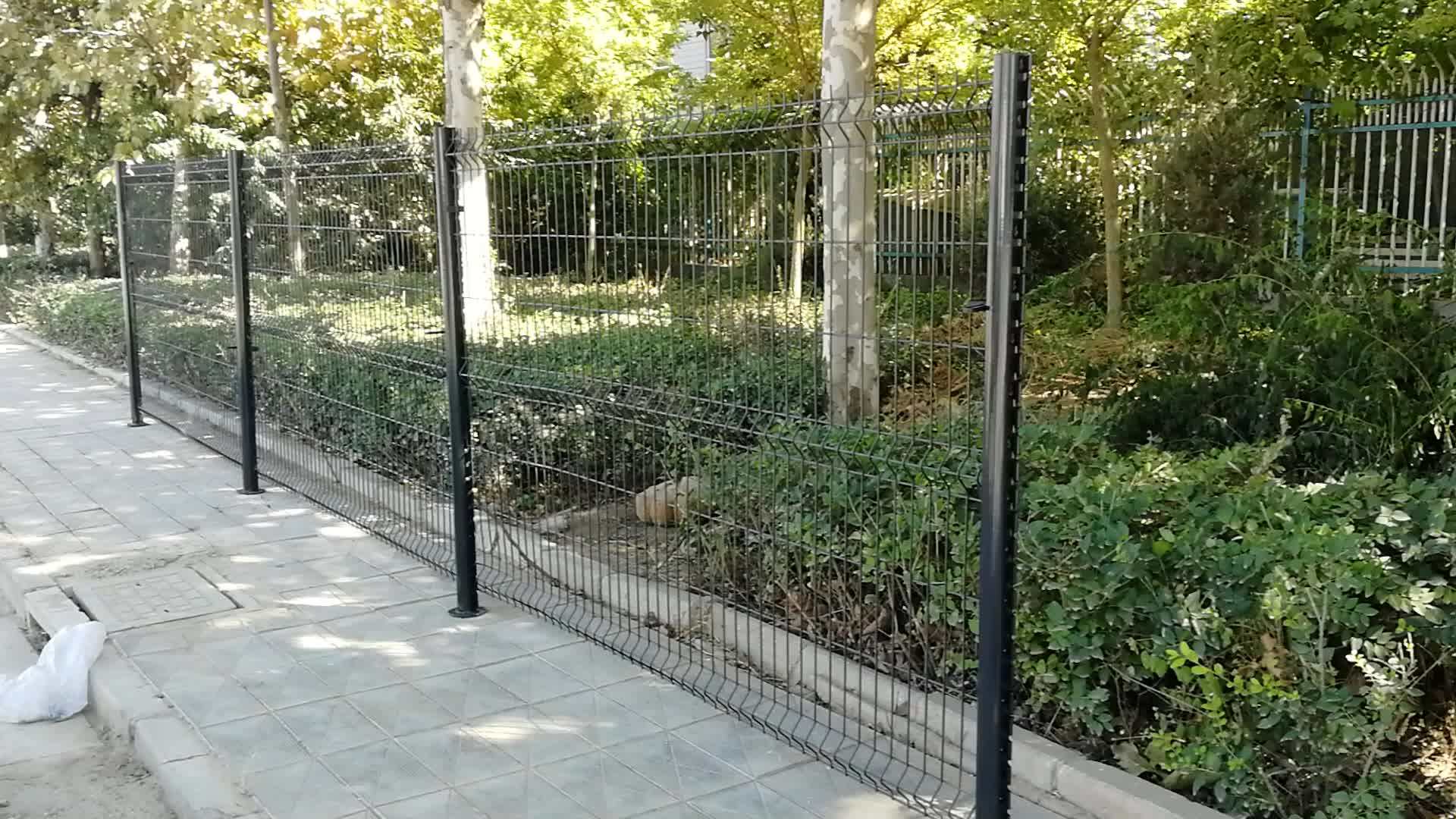 Outdoor Garden Fence 3d Security Fence With Peach Post - Buy 3d ...