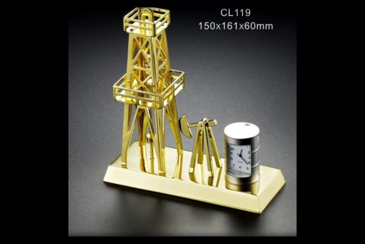 Acrylic Oil Barrel Metal Gift Items Oil And Gas Drilling Rig Model For ...