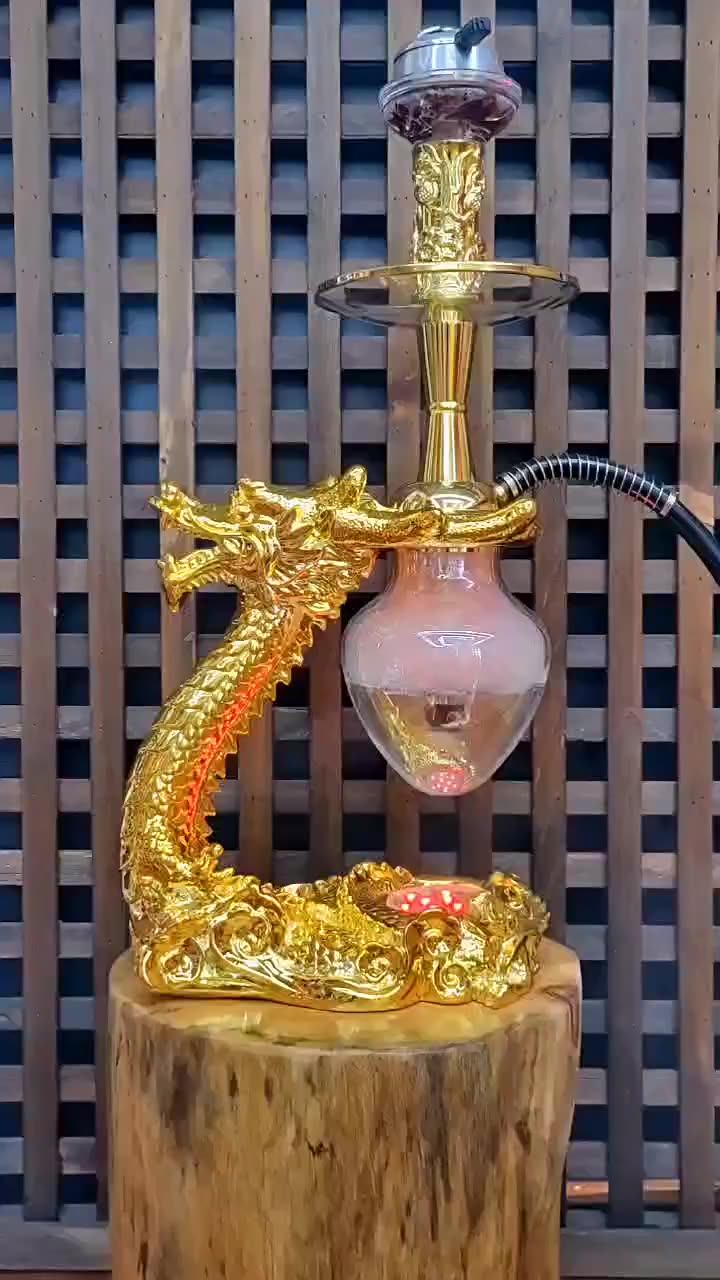 2024 Resin Silver Dragon Smoking Hookah Shisha With Box Package For ...