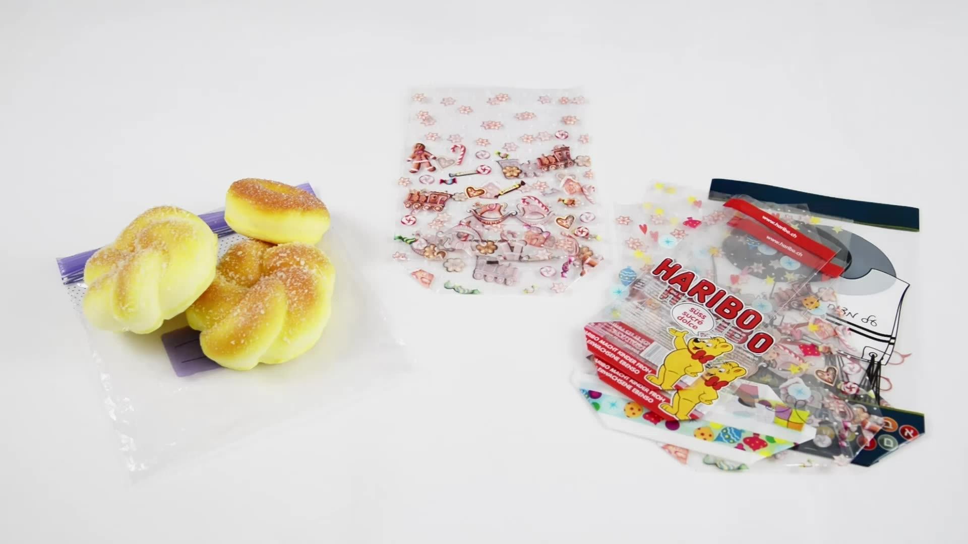 Opp Side Gusset Transparent Candy Opp Packaging Bags With Square Bottom ...
