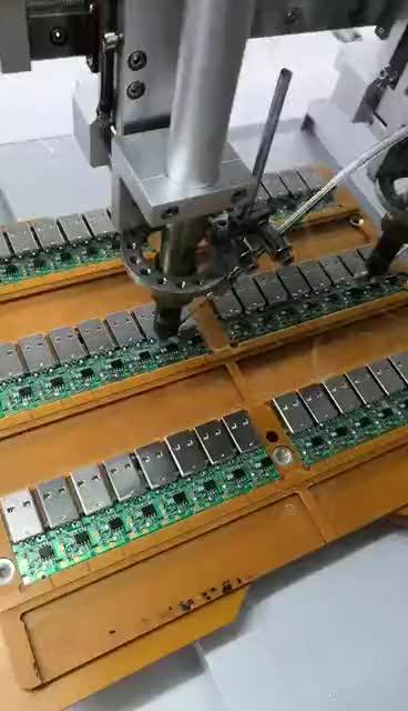 Pcb Soldering 5 Axis Two Heads Soldering Robot For Usb Head Auto ...