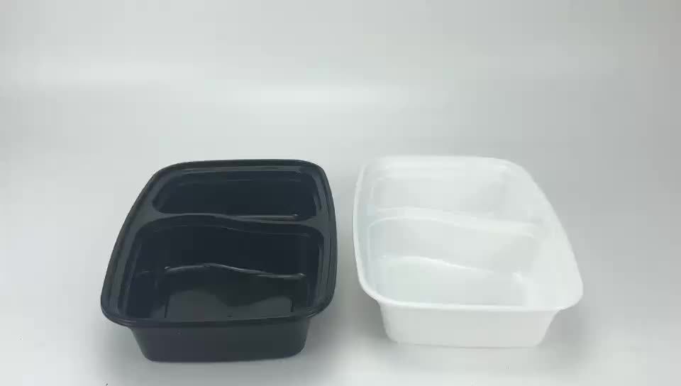 Disposable 2 Compartments Eco Friendly Take Away Food Containers For ...