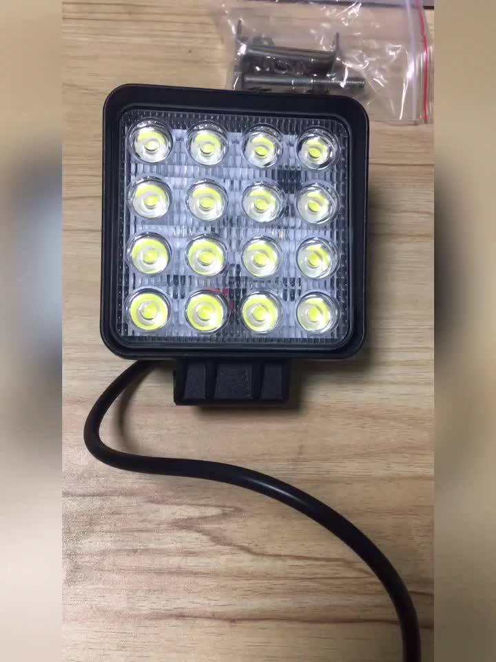 12v Excavator Dozer Marine Boat 48w Epistar Flood Spot Led Work Light ...