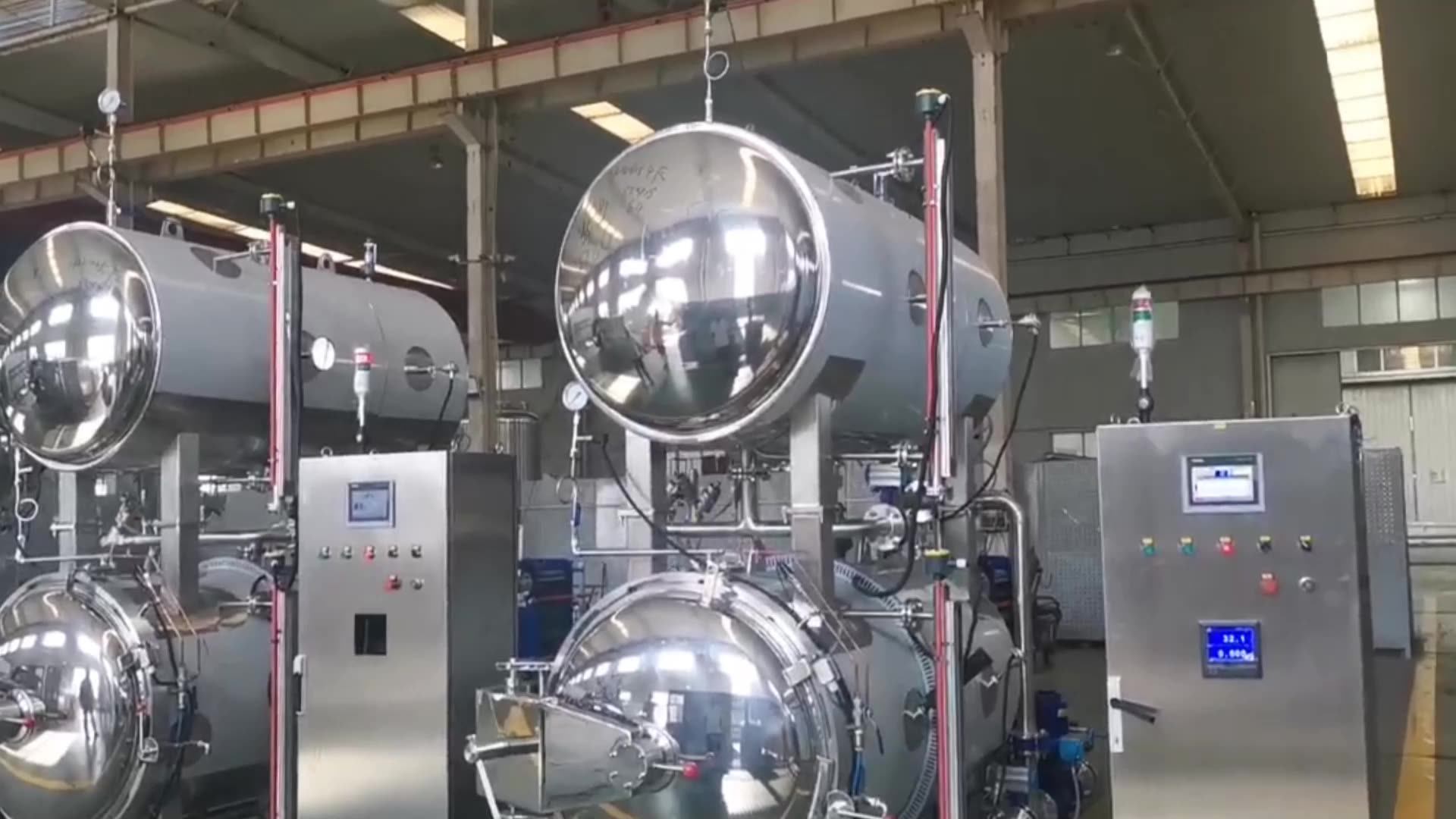 Plc Dried Fish Autoclave / Milk Bagged Food / Canned Beverage Food And ...