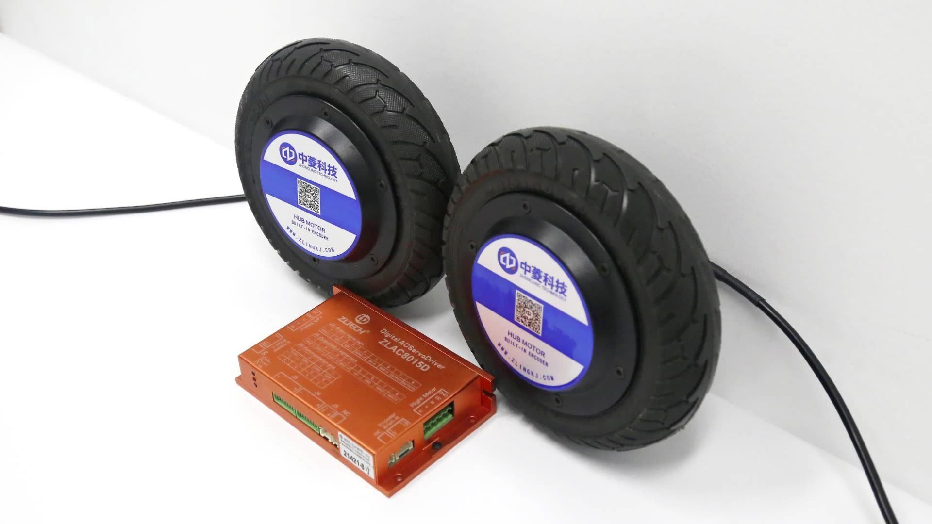 Zltech Ce Emc 8inch 24v 150kg Load 350w Ip65 Rubber Tire Bldc Wheel Hub ...