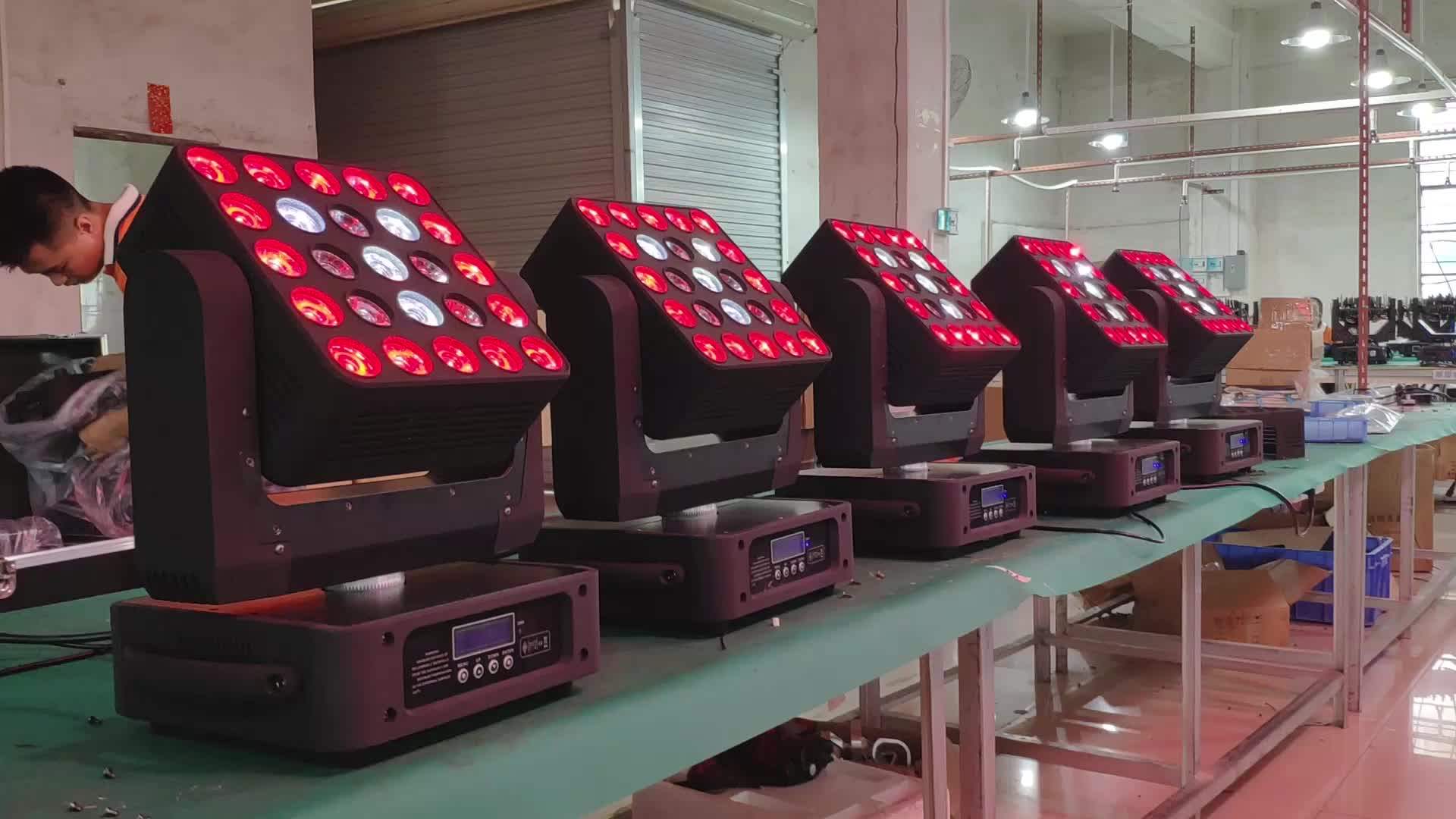 25 Pcs Rgbw 4 In1 Led Moving Head/ Pixel Control Led Matrix Light/led ...