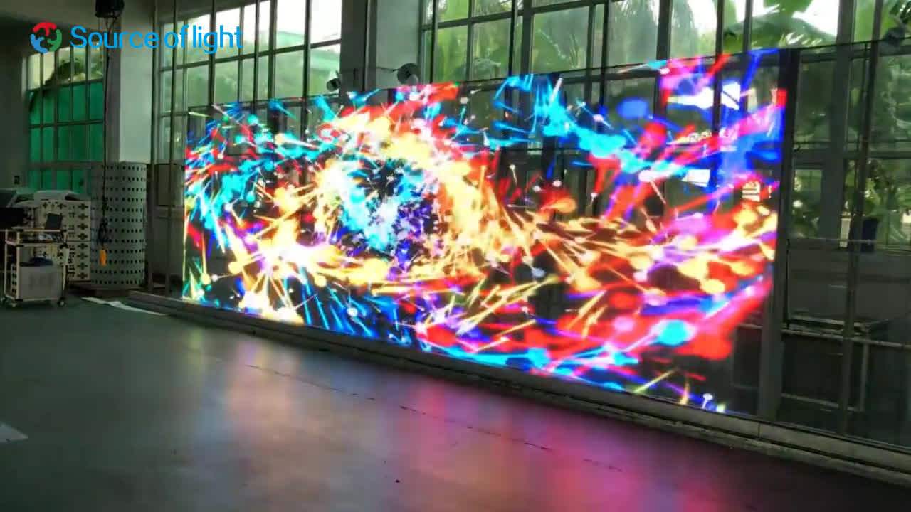 Indoor Glass Screenp3.91 Transparentled Screen Display Video Wall For ...