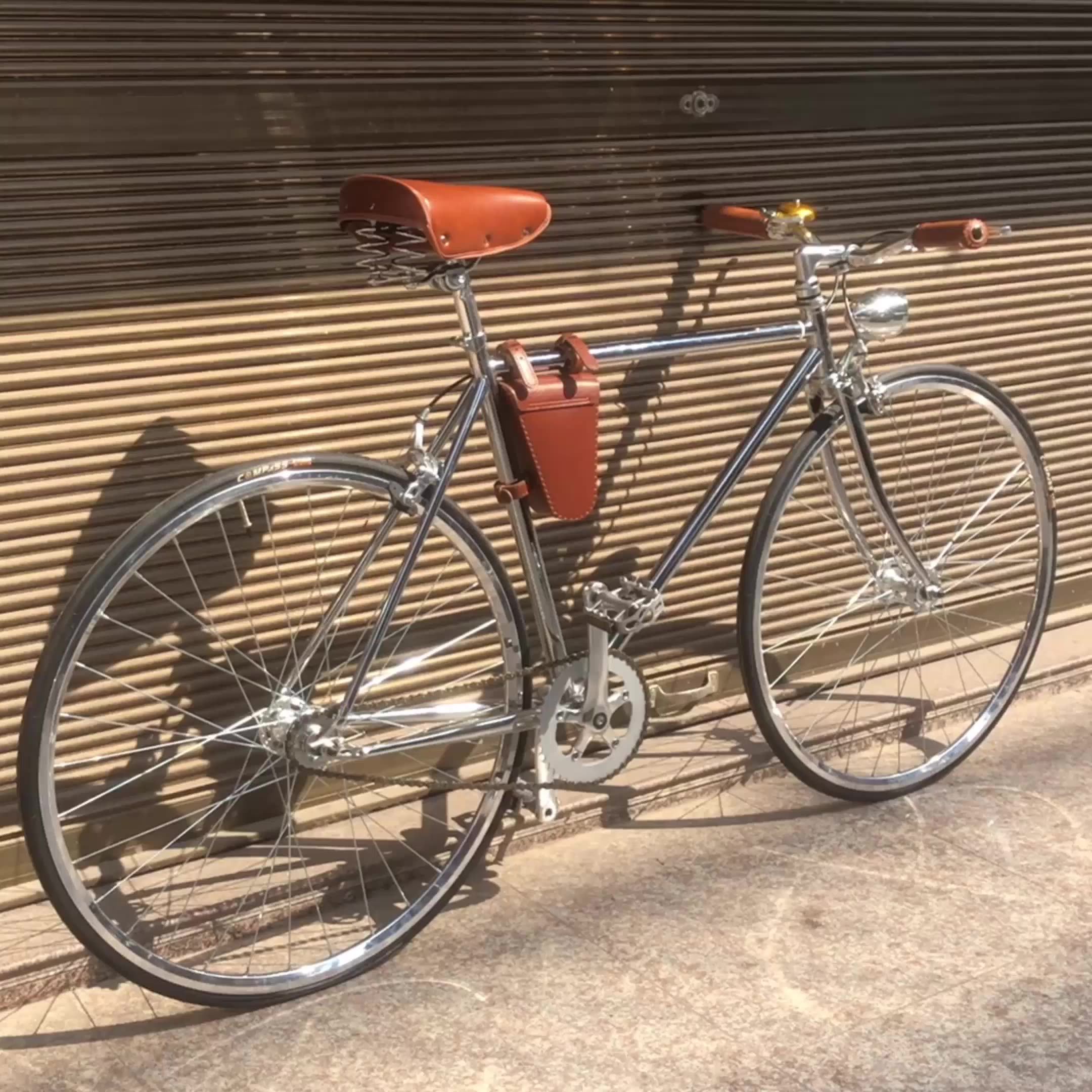 Retro Steel Frame Silver 700c Fixie Gear Bike Track Single Speed ...