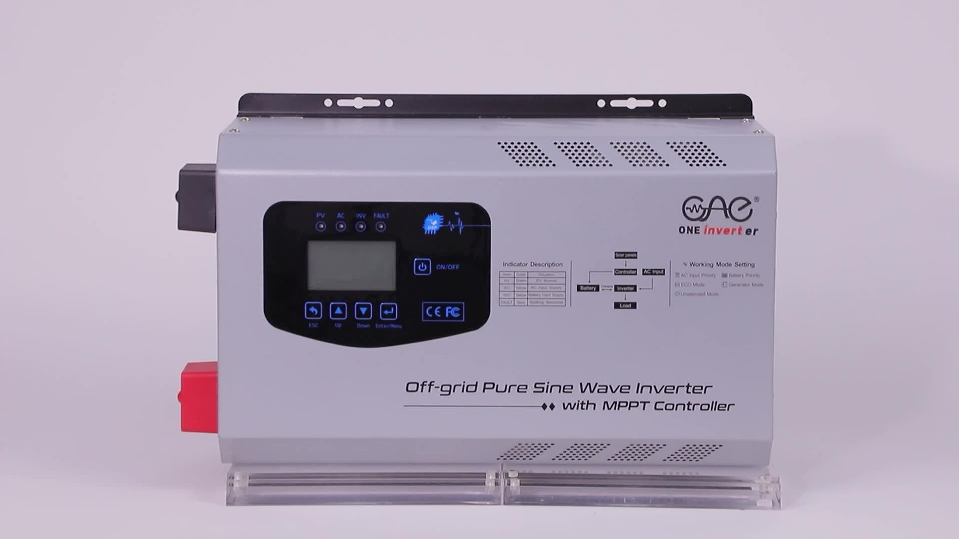 99% Efficiency 5kw Inverter Off Grid Tie Hybrid Solar Inverter Split ...