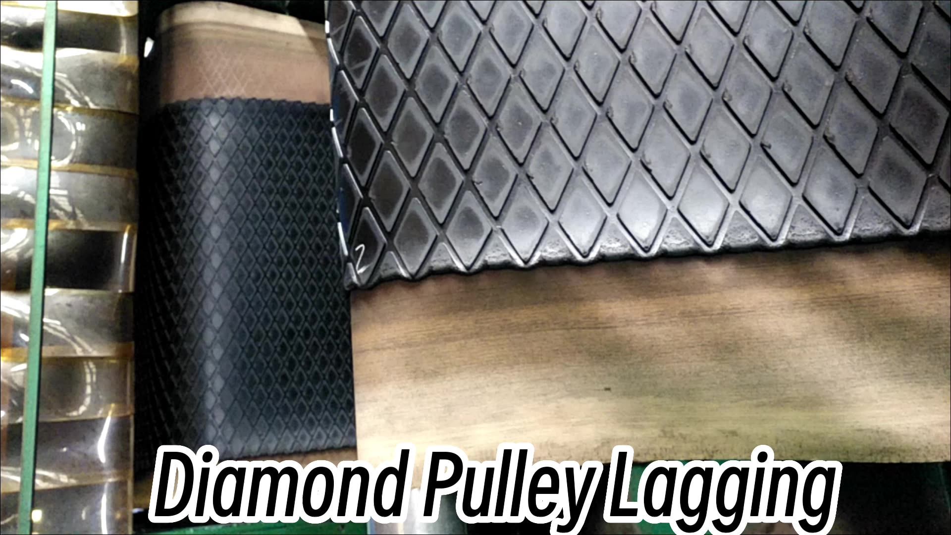 Conveyor Belt Diamond Pattern Pulley Lagging Mat Rubber Sheet For Coal ...