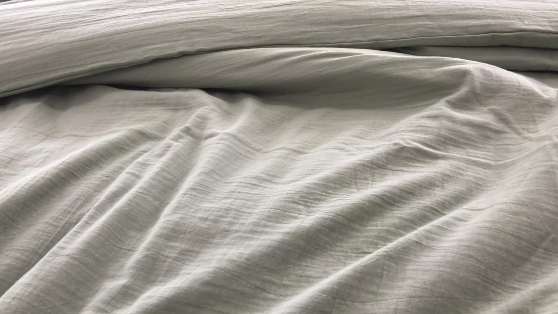 New Arrival Plain Color Cotton Muslin Bedding Soft Fitted Sheet Bedding ...