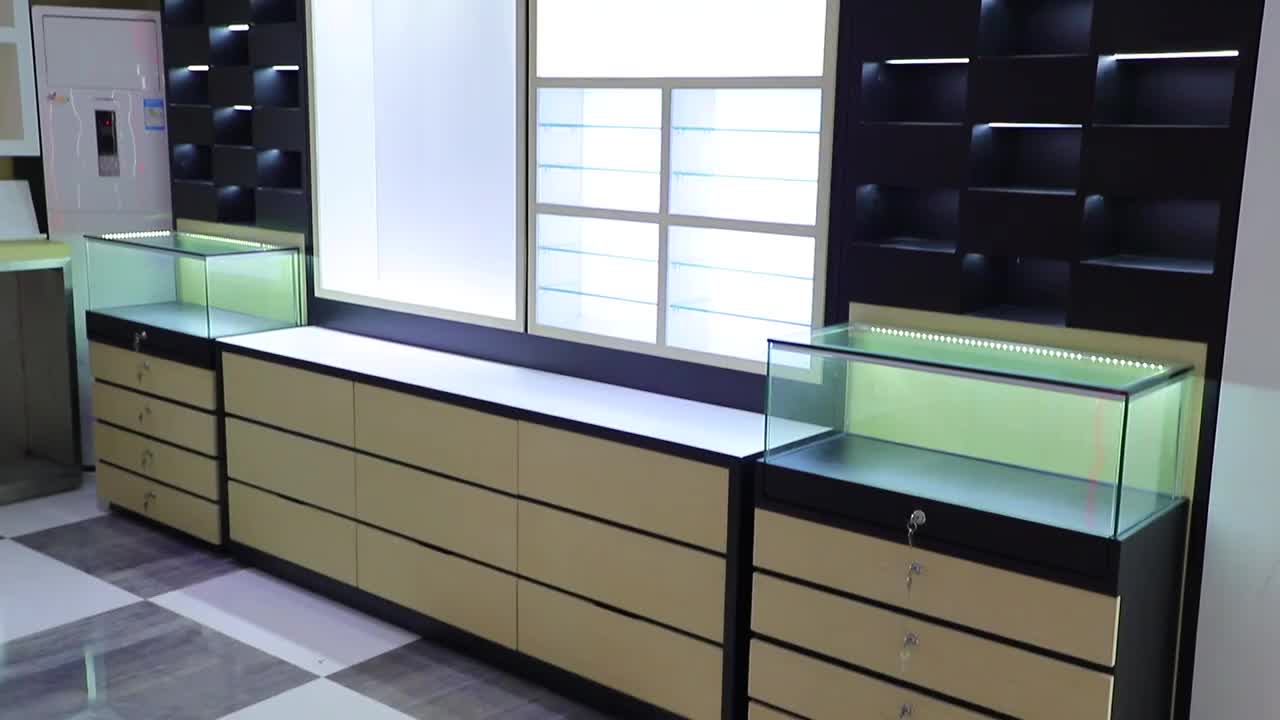 Retail Furniture Glass Optical Display Cabinets Wooden Decoration ...