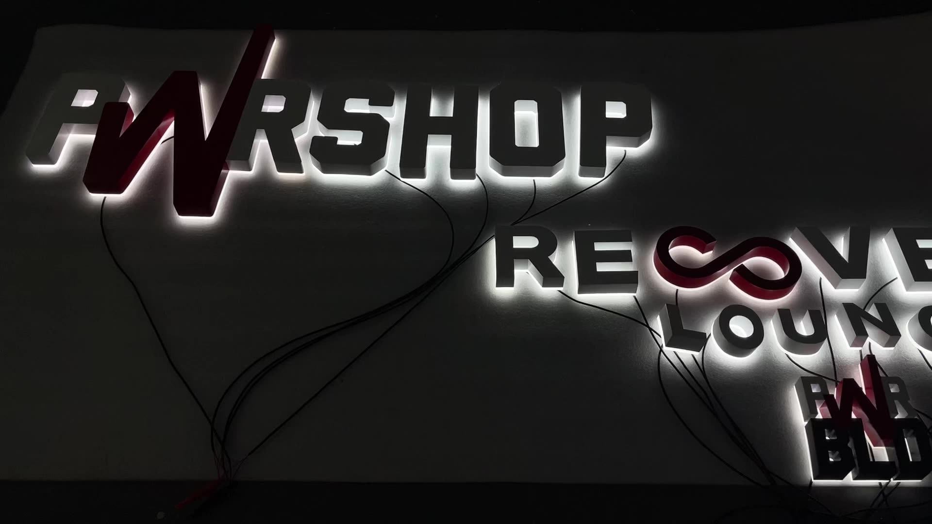 Outdoor Sign Custom Light Letters Words Billboard Signboard Back ...