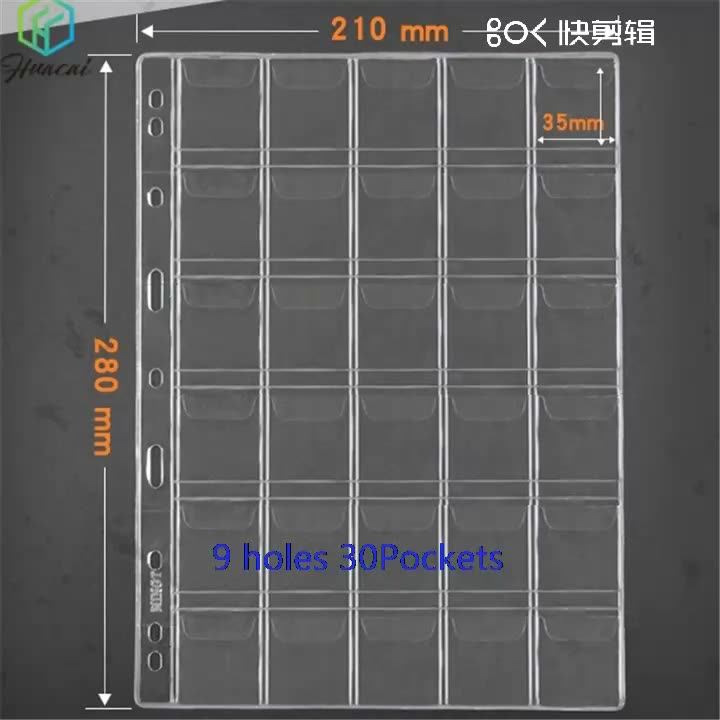 12 Pocket Coin Pages,Plastic Coin Holders Stamp Collector Supplies For ...
