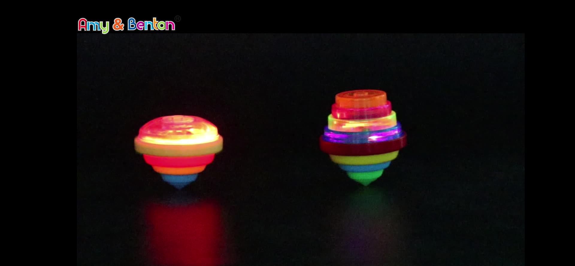 Party Favors Led Toys Light Up Spinning Tops Led Flashing Spinners With ...