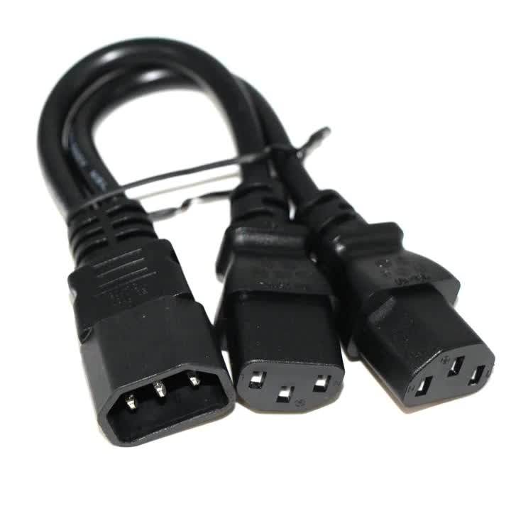 Cable De Alimentación Doble 2 En 1,Conector Macho Iec C14,Enchufe A Dos ...