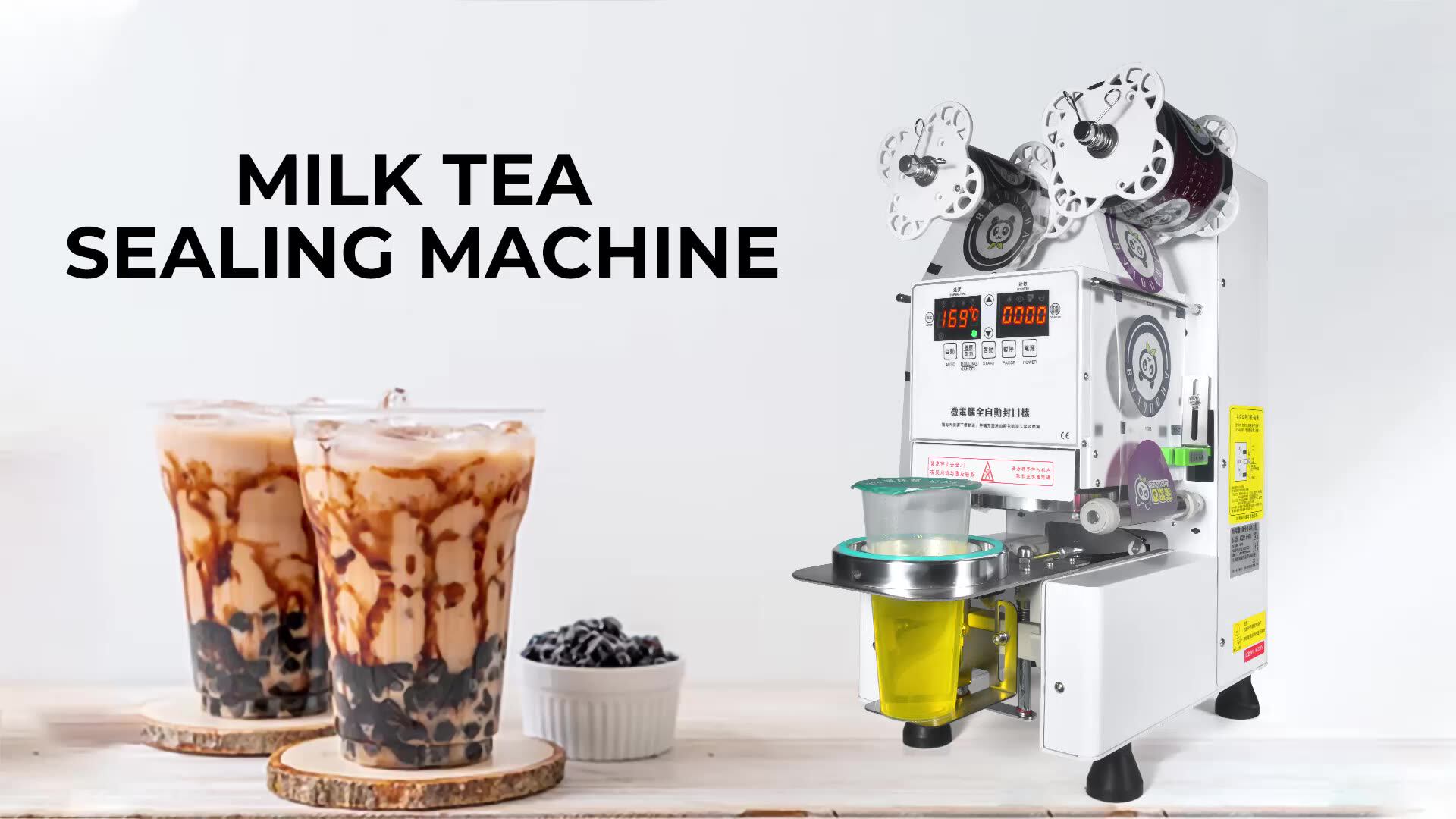 95mm Electric Commercial Coffee Bubble Tea Sealer Machine Automatic ...