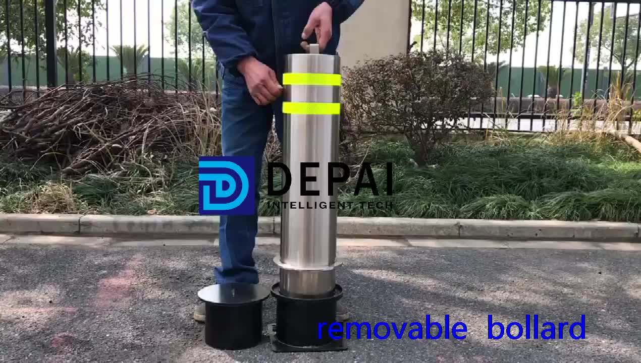 Car Parking Post Security Stainless Steel Removable Semi Automatic ...