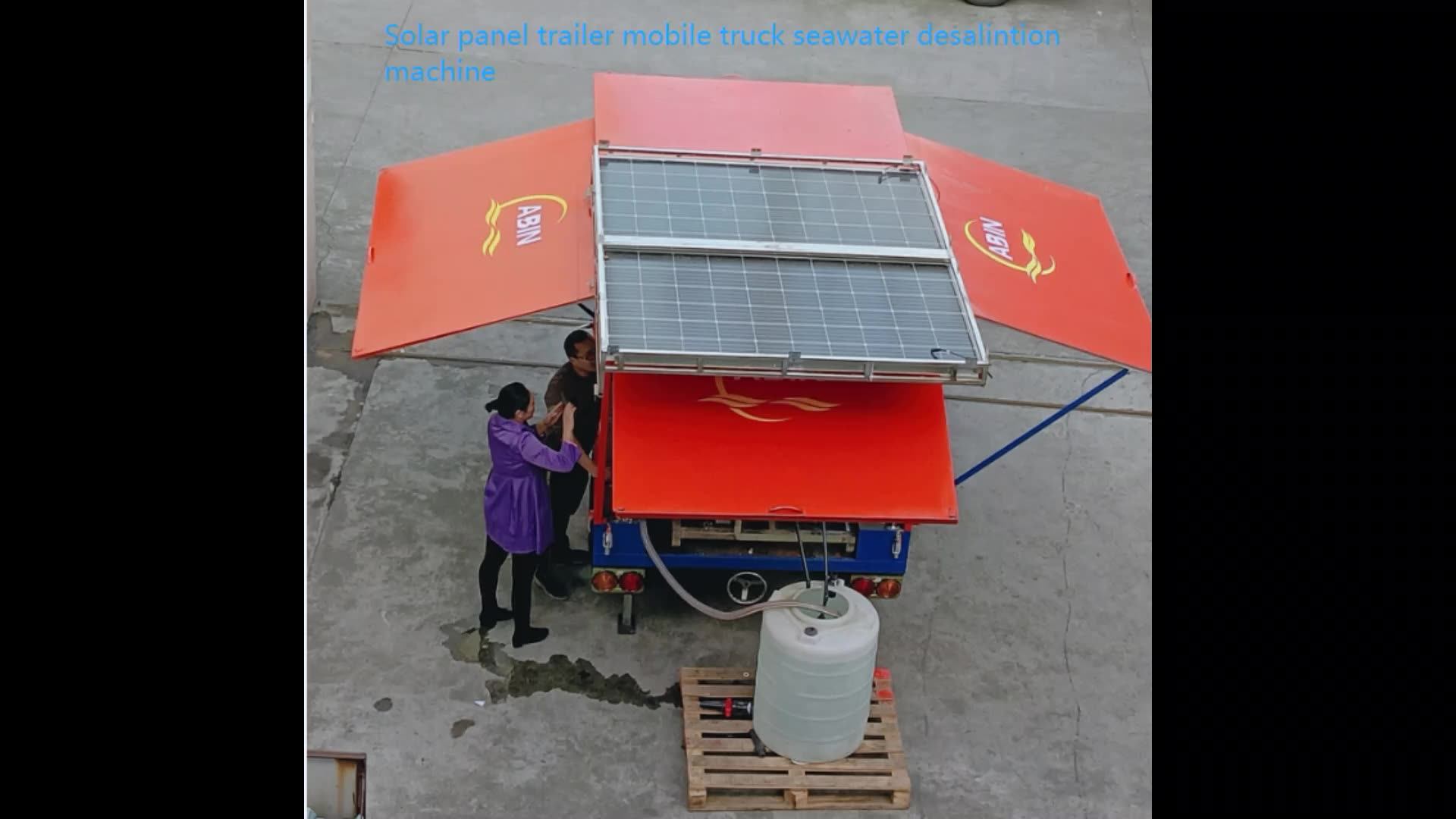 Reverse Osmosis Mobile Water Purification Truck Solar Powered Water ...