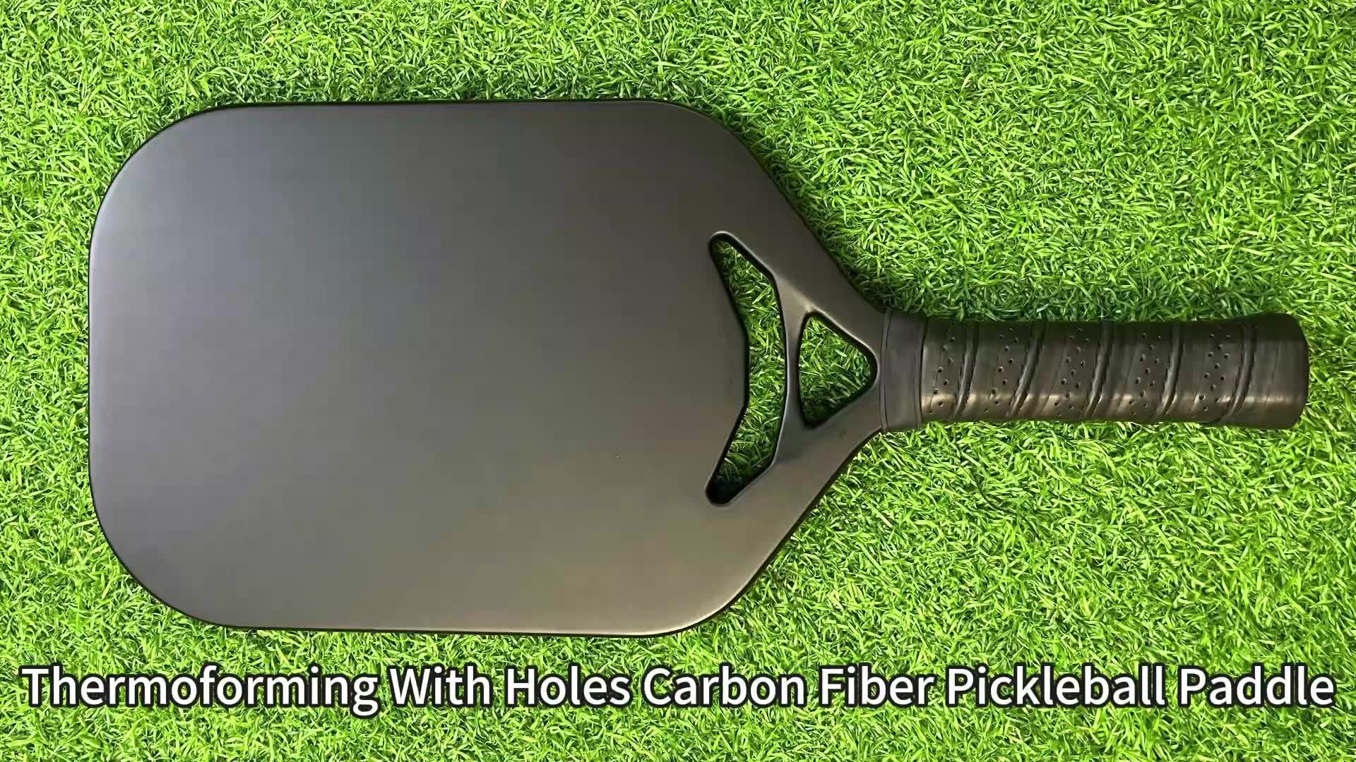 Thermoformed One Piece Edgeless T700 Carbon Fiber Pickleball Paddle ...